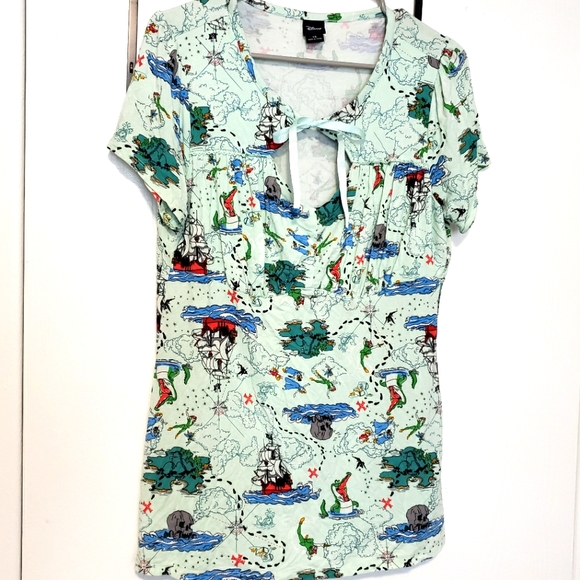 Disney | Tops | Disney Peter Pan Top With Keyhole | Poshmark